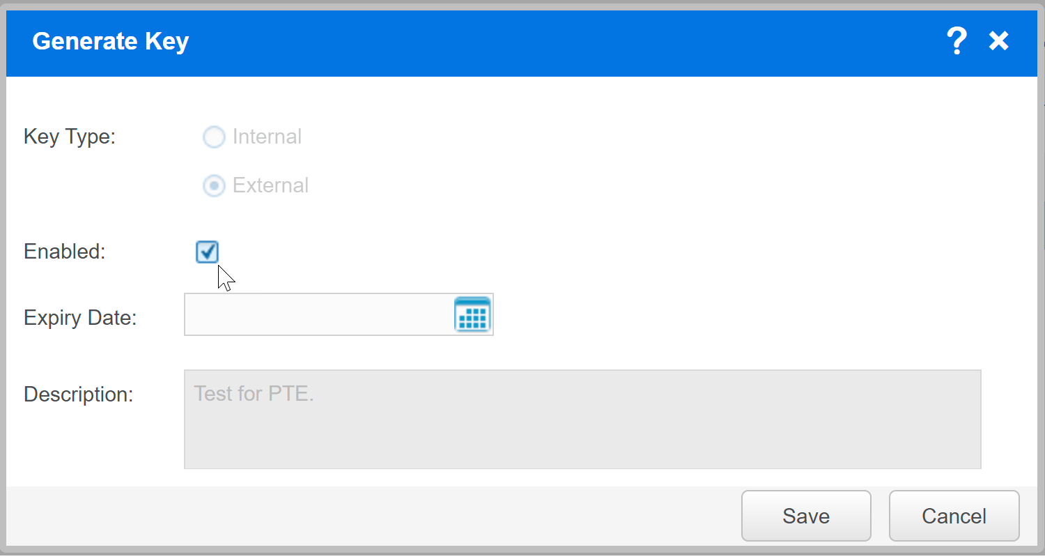 Disable or enable an API key