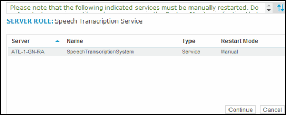 Viewing and Continuing from the Service and Application Notification ...