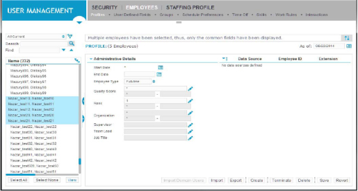 Update multiple employee profiles